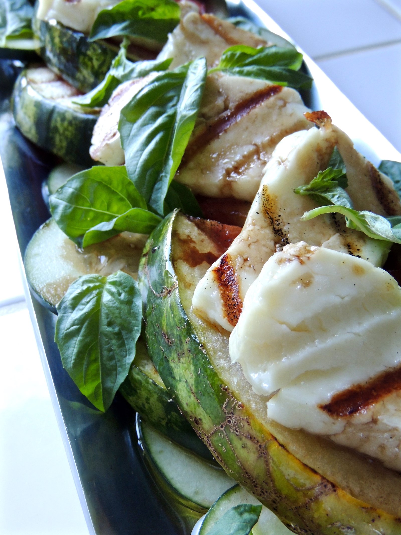 Grilled Halloumi And Watermelon With Basil Living Healthy In Seattle